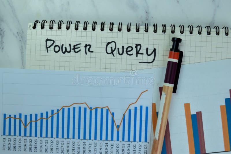 Concept of Power Query Write on a Book with Statistics Isolated on ... Concept of Power Query Write on a Book with Statistics Isolated on ...