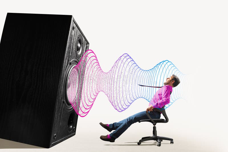 The Concept of Powerful Sound. Stock Illustration - Illustration of ...
