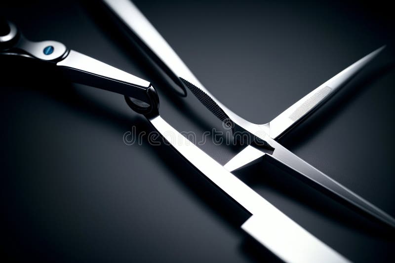 Precision in Action Craft Scissors Up Close.AI Generated Stock ...