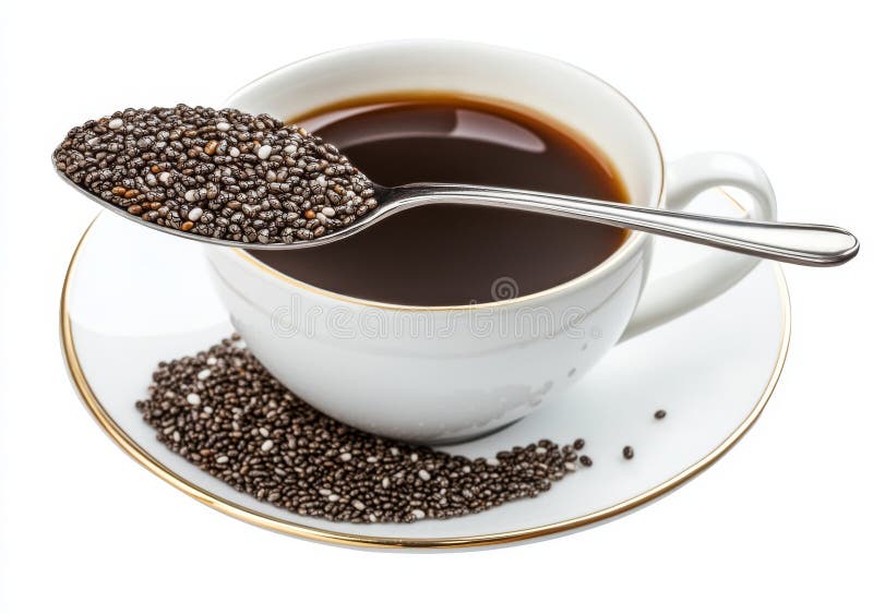 The Concept of Preparing Coffee with a White Cup and Pouring Coffee ...