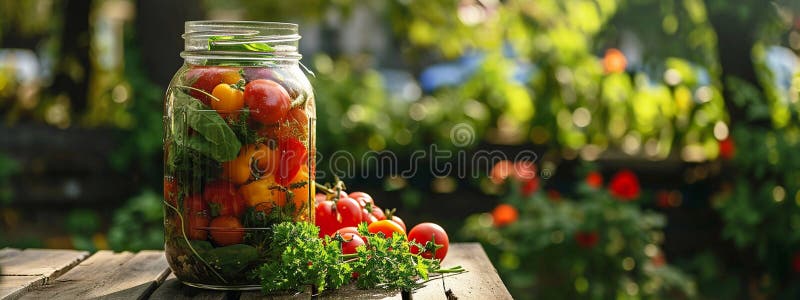 Concept of Preserving Vegetables on the Table Close-up Stock Photo ...