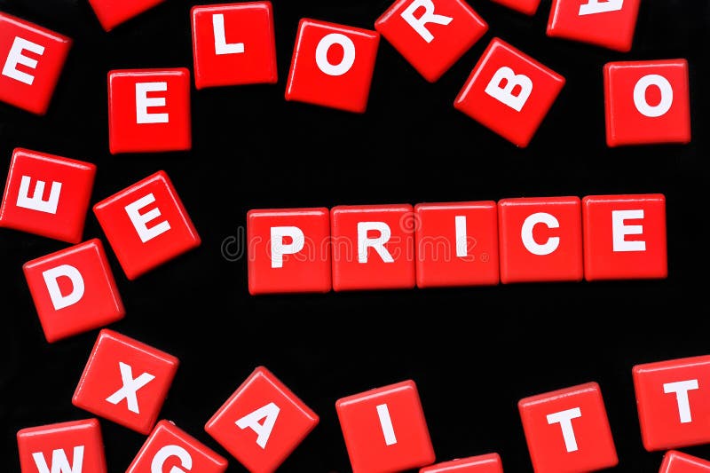 Concept of price word stock image. Image of learning - 81672401