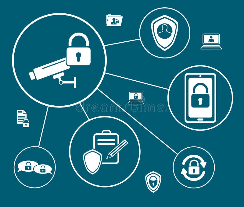 Concept of private data stock illustration. Illustration of database ...