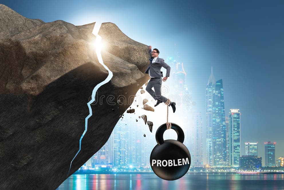 Concept of Problem with Businessman Stock Photo - Image of bankruptcy ...