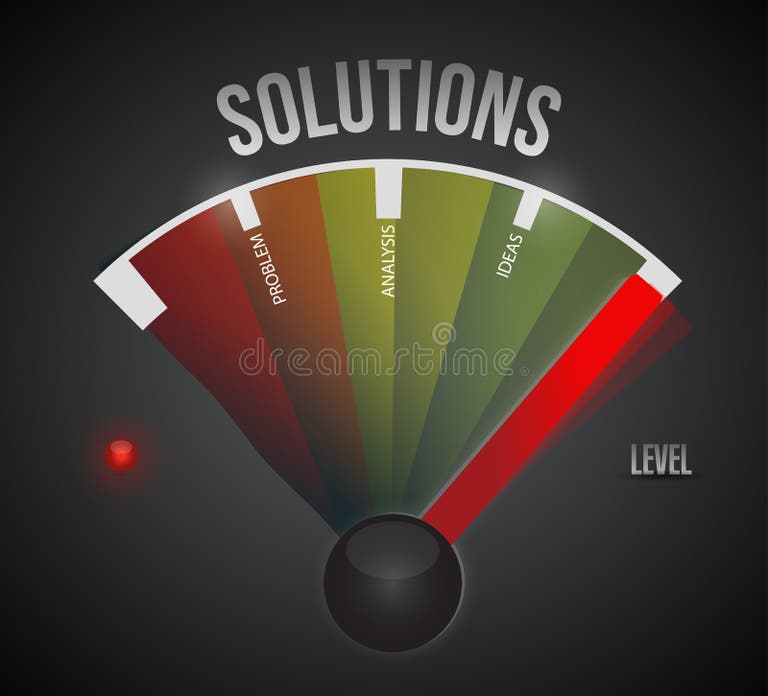 Concept of Problem Solving Meter Stock Illustration - Illustration of ...