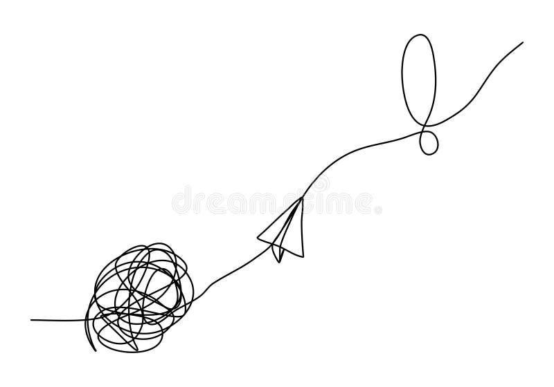 Concept for Problem Solving, One Line Drawing Vector Illustration Stock ...