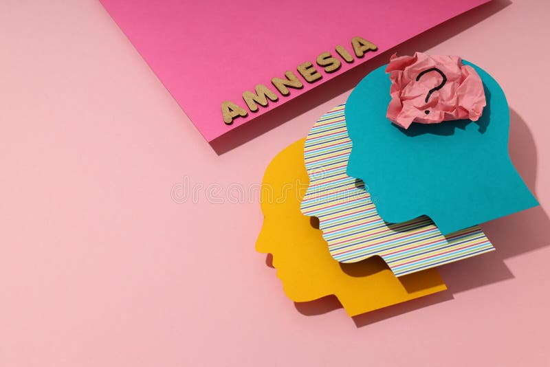 Concept of Problems with Memory, Amnesia, Space for Text Stock Image ...