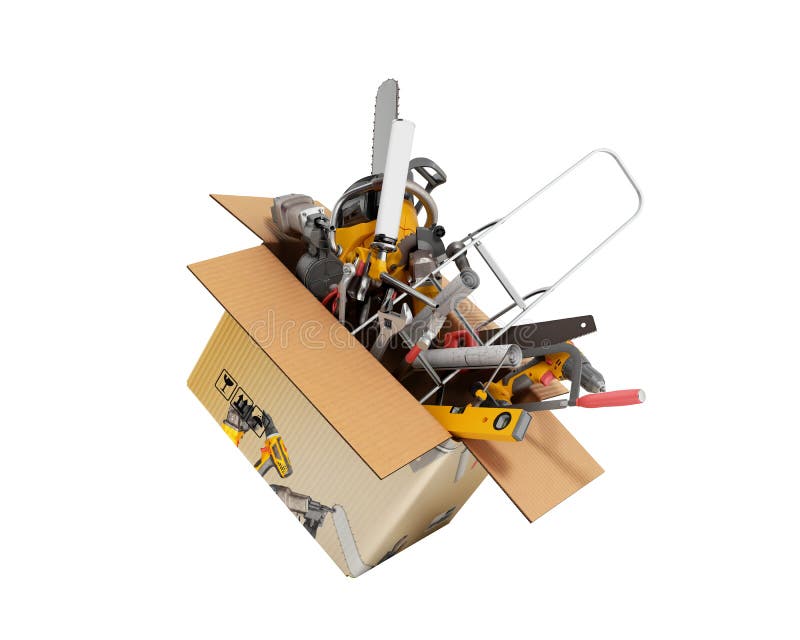 Concept of Product Categories Construction Tool Fly Out of the Box 3d ...