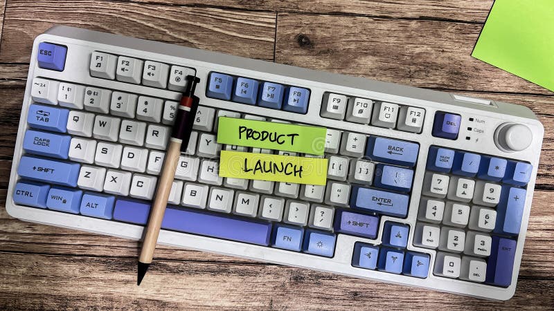 Concept of Product Launch Write on Sticky Notes Isolated on Wooden ...