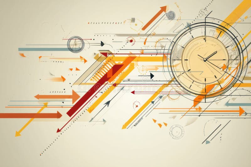 Concept of Productivity Represented through a Clock and Dynamic Arrows ...