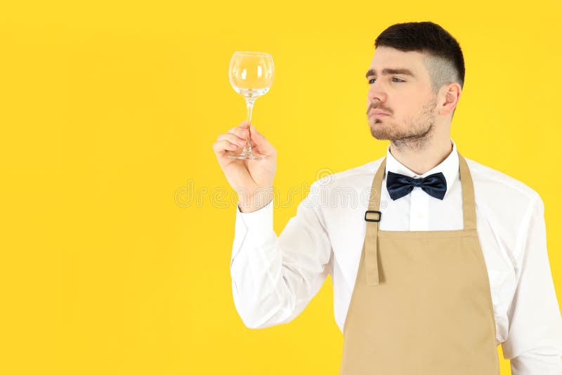 Concept of Profession with Young Man Waiter Stock Photo - Image of meal ...