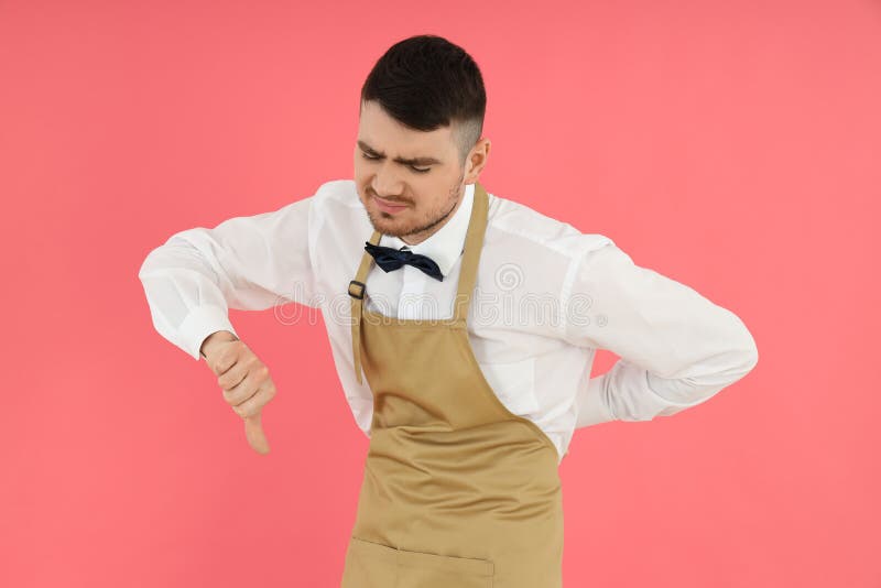 Concept of Profession with Young Man Waiter Stock Photo - Image of ...