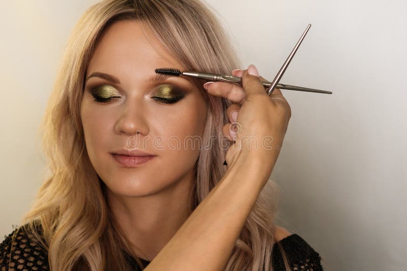 Concept of Professional Make Up Stock Photo - Image of girl, eyebrows ...