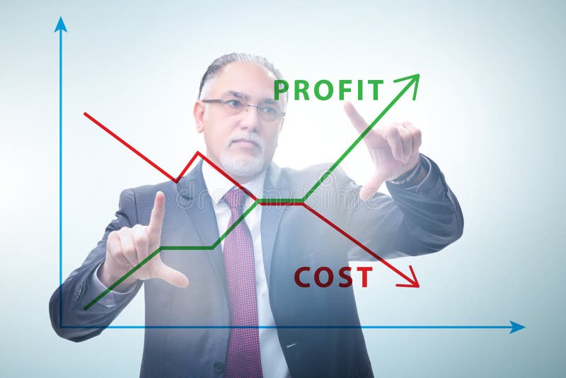Concept of Proft and Loss with Businessman Stock Photo - Image of ...
