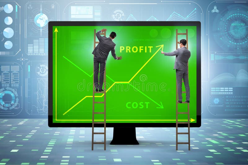 Concept of Proft and Loss with Businessman Stock Image - Image of chart ...