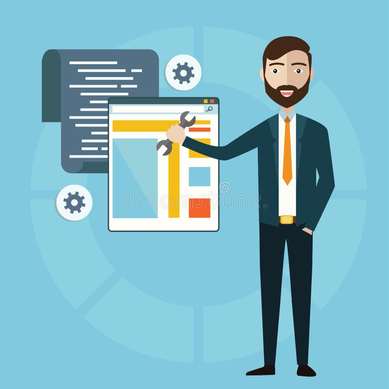 Concept Of Programmer Or Coder Workflow For Website Coding And Html Programming Of Web 8939