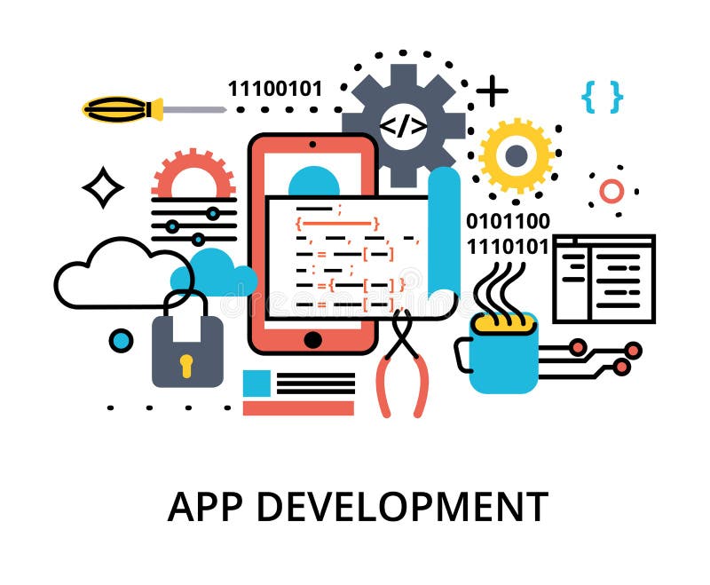 Concept of Software Icon, for Graphic and Web Design Stock Vector - Illustration of coding ...