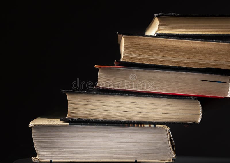 Concept of Progress in Education, Reading. Stairs from Stack of Books ...