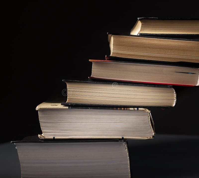 Concept of Progress in Education, Reading. Stairs from Stack of Books ...