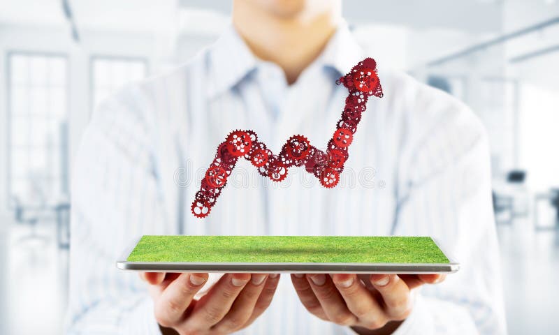 Concept of Progress and Income in Business Presented by Going Up Arrow ...