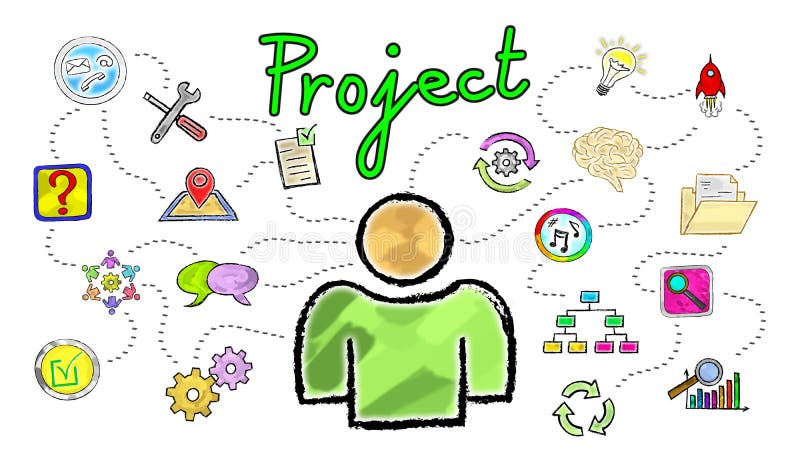 Concept of project stock illustration. Illustration of design - 115144946