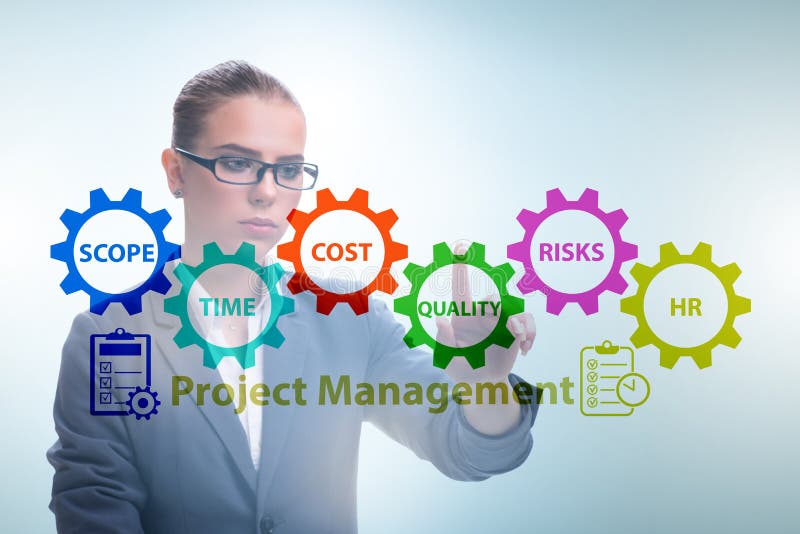 Concept of Project Management with Business People Stock Illustration ...