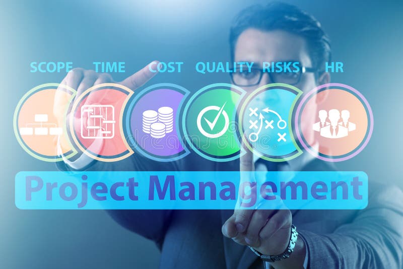 Concept of Project Management with Business People Stock Illustration ...