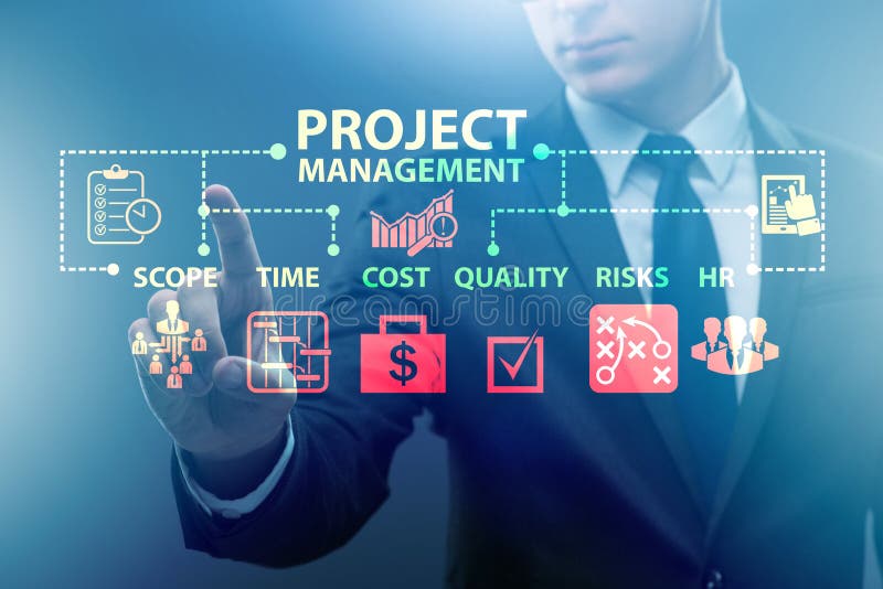 Concept of Project Management with Business People Stock Illustration ...