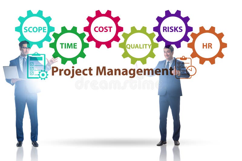 Project Management Concept with Key Components Stock Illustration ...