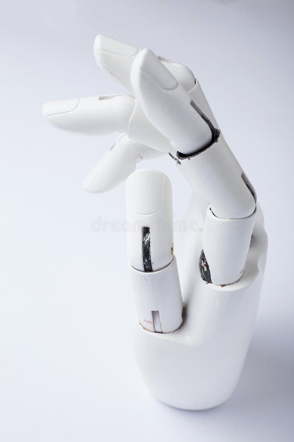 Mechanical Prosthetic Arm for Disabled. Consultation with Doctor Stock ...