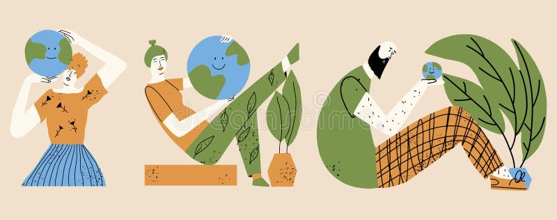 The Concept of Protecting the Environment, Planet, Ecology.Collection ...