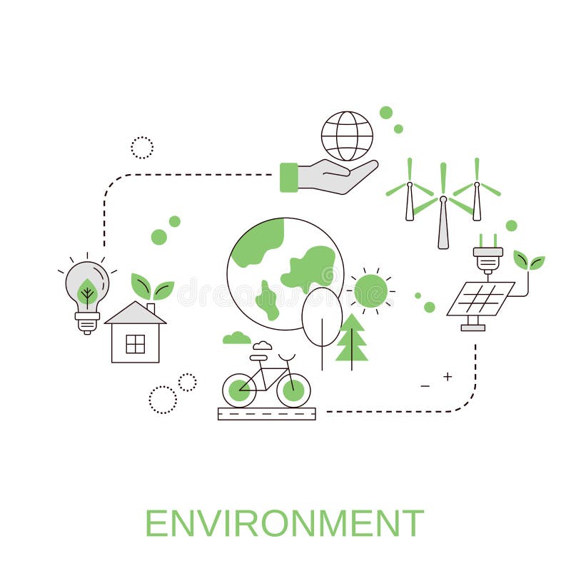 Concept of Protecting the Natural Environment Stock Vector ...