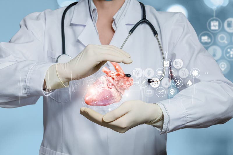 Concept of Protecting and Supporting the Heart of Patient Stock Photo ...