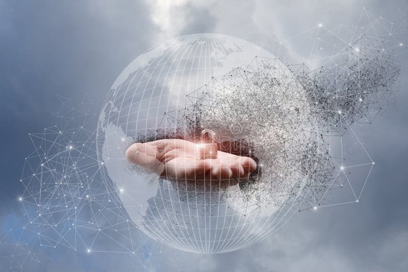 The Concept of Protecting the World Stock Image - Image of hold ...