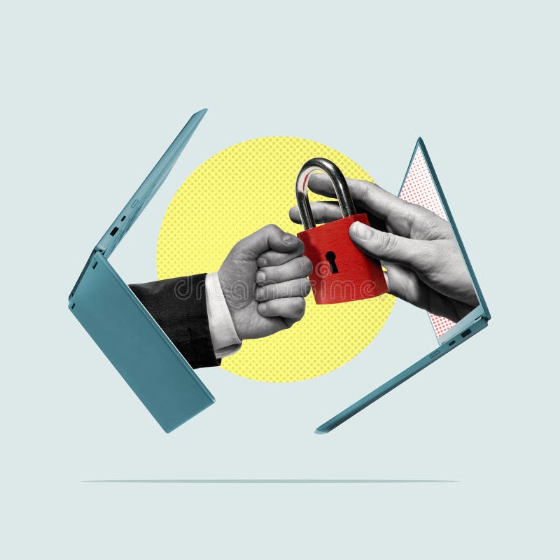 Concept of Protection Against Hacker Attacks. Stock Image - Image of ...