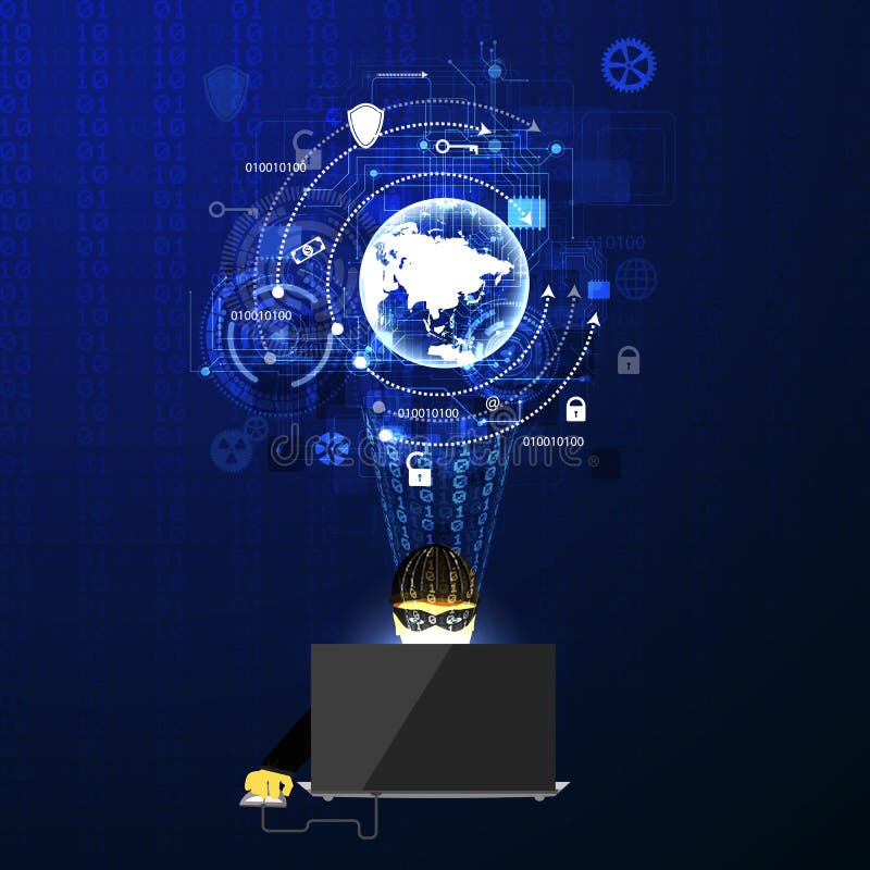 Concept of Protection Against Hacking. Stock Illustration ...