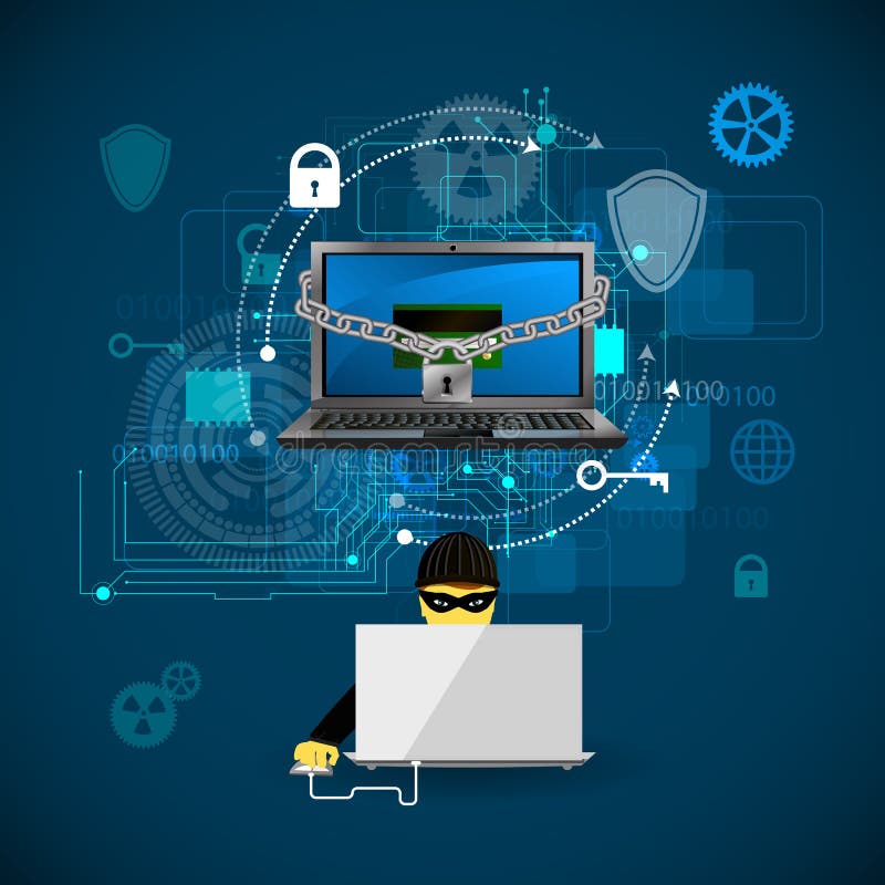 Concept of Protection Against Hacking. Stock Illustration ...