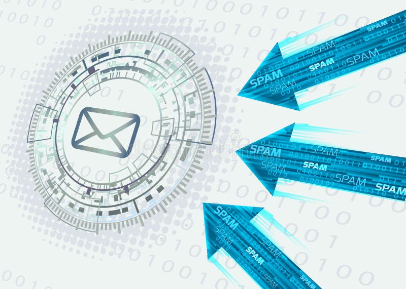 The Concept of Protection Against Spam. Stock Vector - Illustration of ...