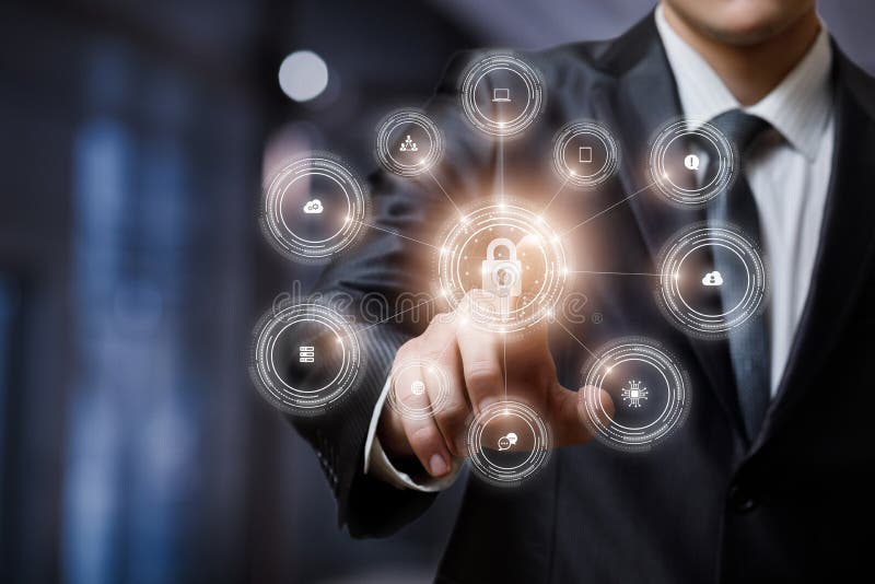 Concept of Protection of Communication Systems Stock Image - Image of ...