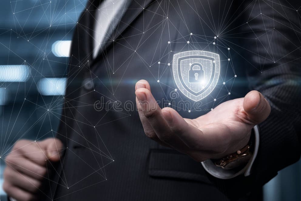 The Concept of Protection and Security Stock Photo - Image of media ...