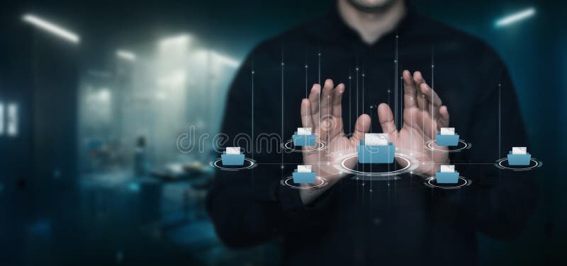 The Concept of Protection and Security of Storing Files Stock Photo ...