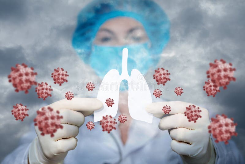 Protection of the Lungs from Covid-19 Infection. Stock Photo - Image of ...