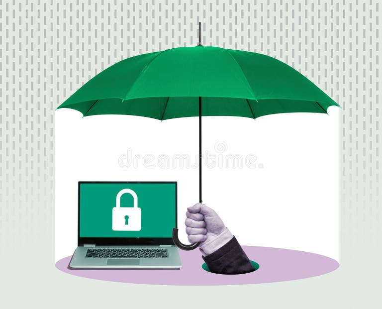Concept of Protection from Viruses and Hacker Attacks. Stock Photo ...