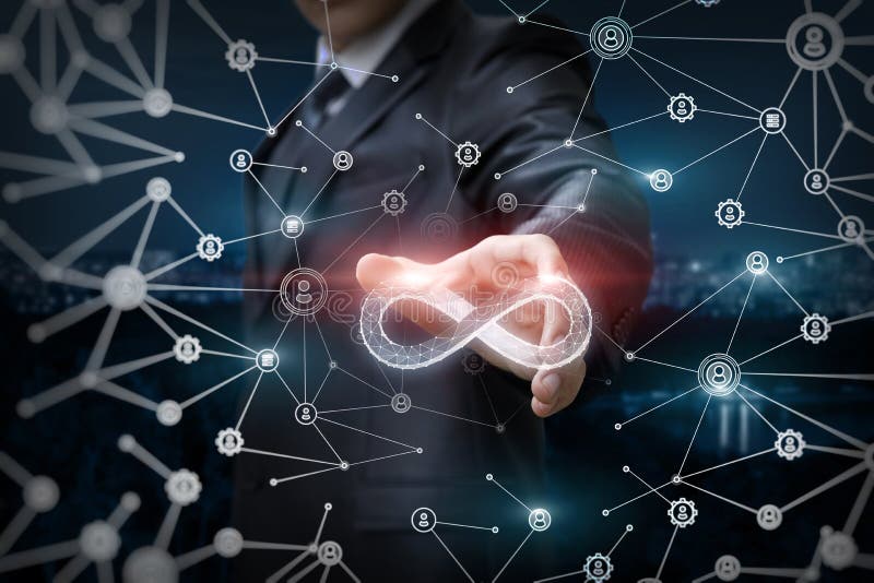 Providing Unlimited Internet on the Net Stock Image - Image of infinite ...