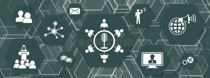 Concept of Public Relations Stock Illustration - Illustration of ...