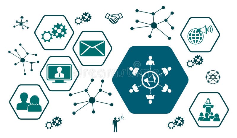 Concept of Public Relations Stock Illustration - Illustration of ...