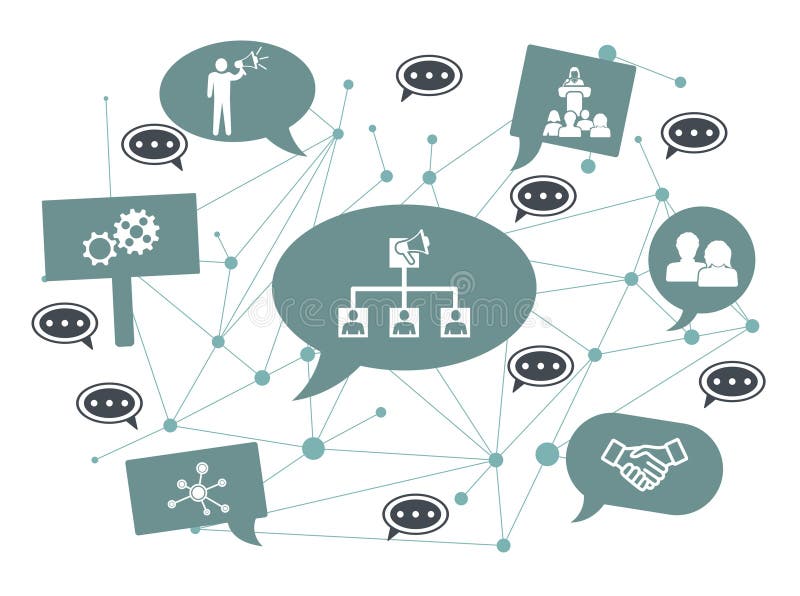 Concept of Public Relations Stock Illustration - Illustration of ...