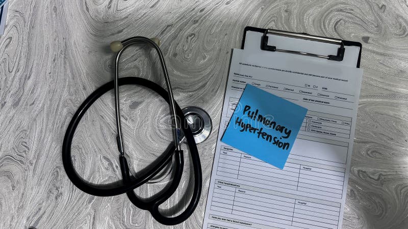 Concept of Pulmonary Hypertesion Write on Sticky Notes Isolated on ...