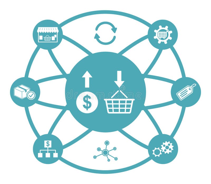 Concept of purchase stock illustration. Illustration of transfer ...