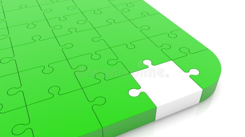 Concept of Puzzle in Two Colors Stock Illustration - Illustration of ...